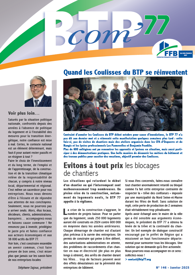 Fédération Française du Bâtiment : syndicat du BTP