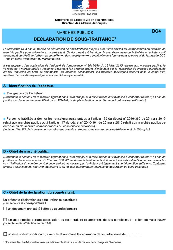 Contrat De Sous Traitance Dc4 Hot Sex Picture
