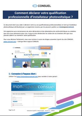 Déclarer votre qualification auprès de Consuel