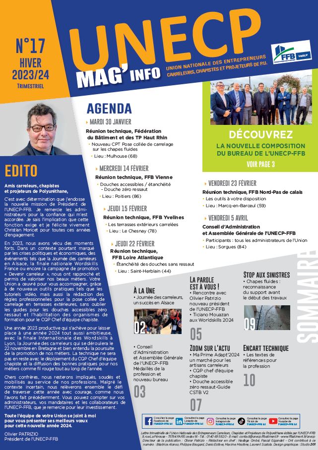 UNECP MAG'INFO N°17 Hiver 2023 - 2024