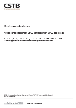 E-cahier 3782 v2 - Revêtements de sol